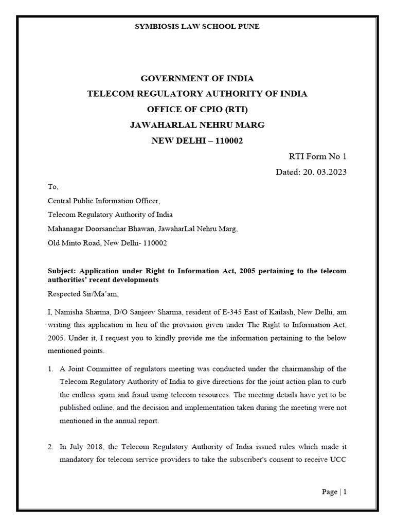 government-of-india-telecom-regulatory-authority-of-india-office-of