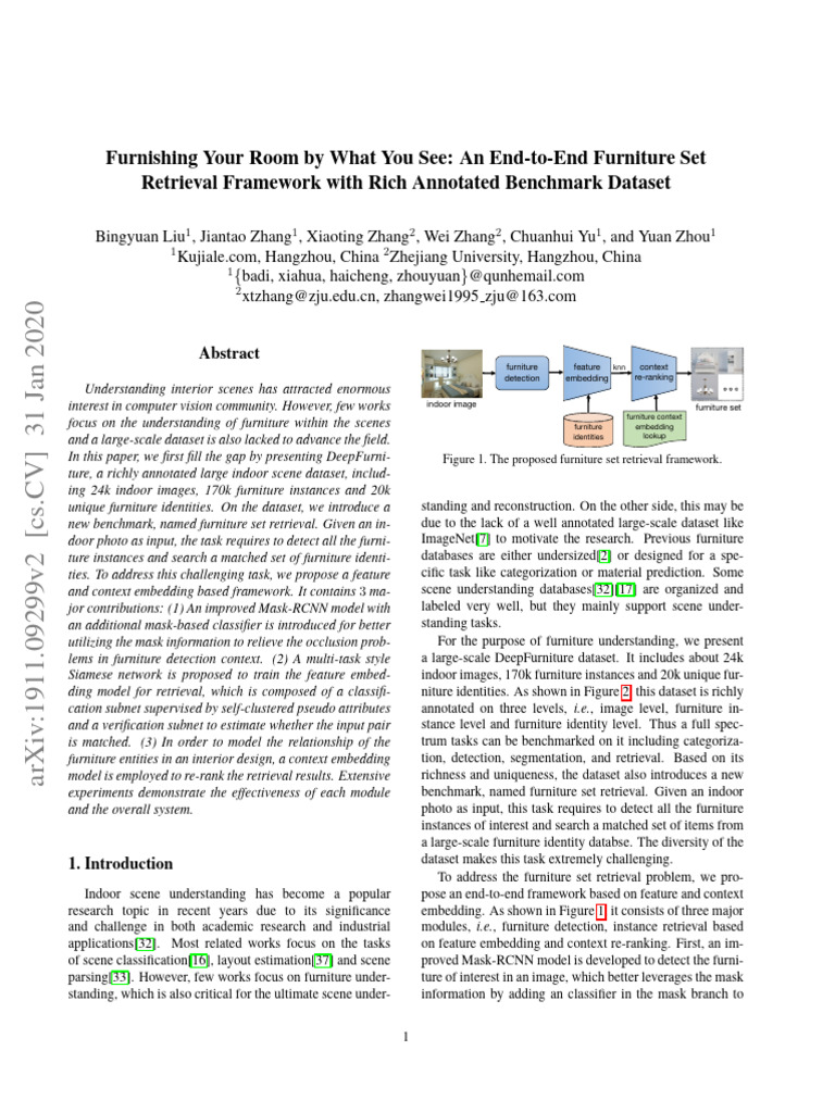 Furnishing Your Room by What You See An End-to-End Furniture Set | PDF | Image Segmentation ...