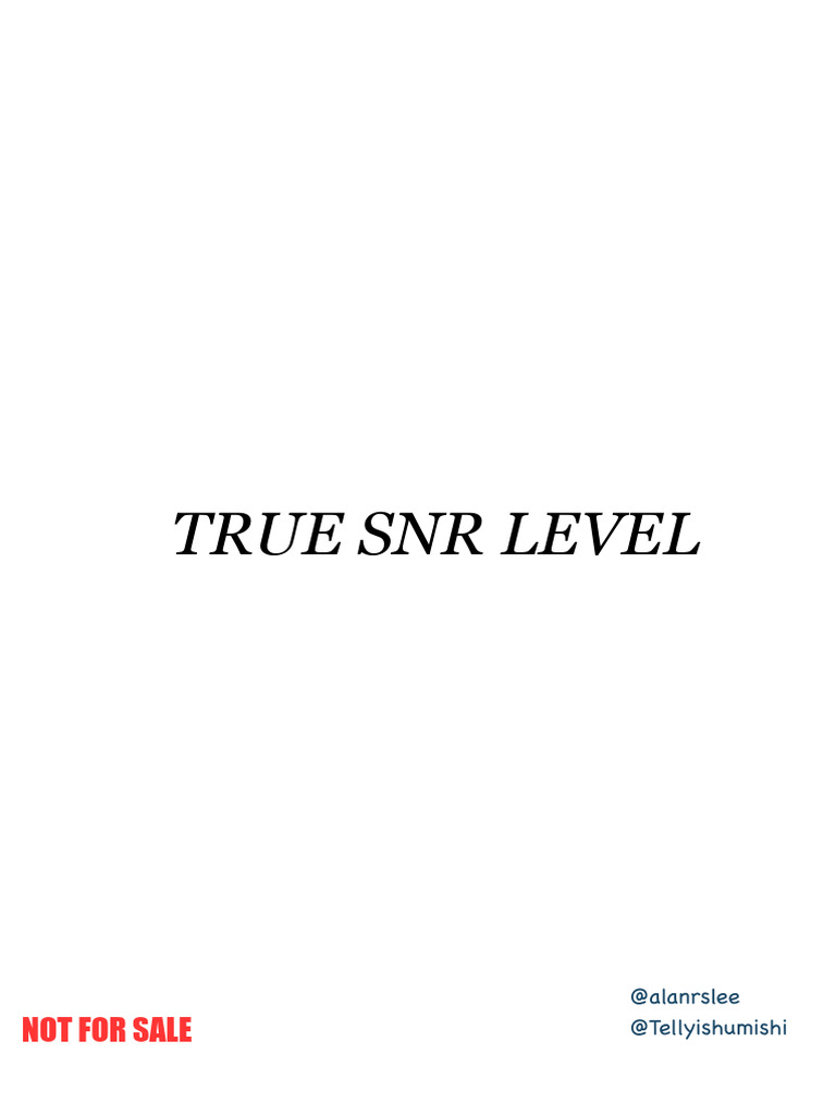 True SNR Trading Techniques Explained | PDF
