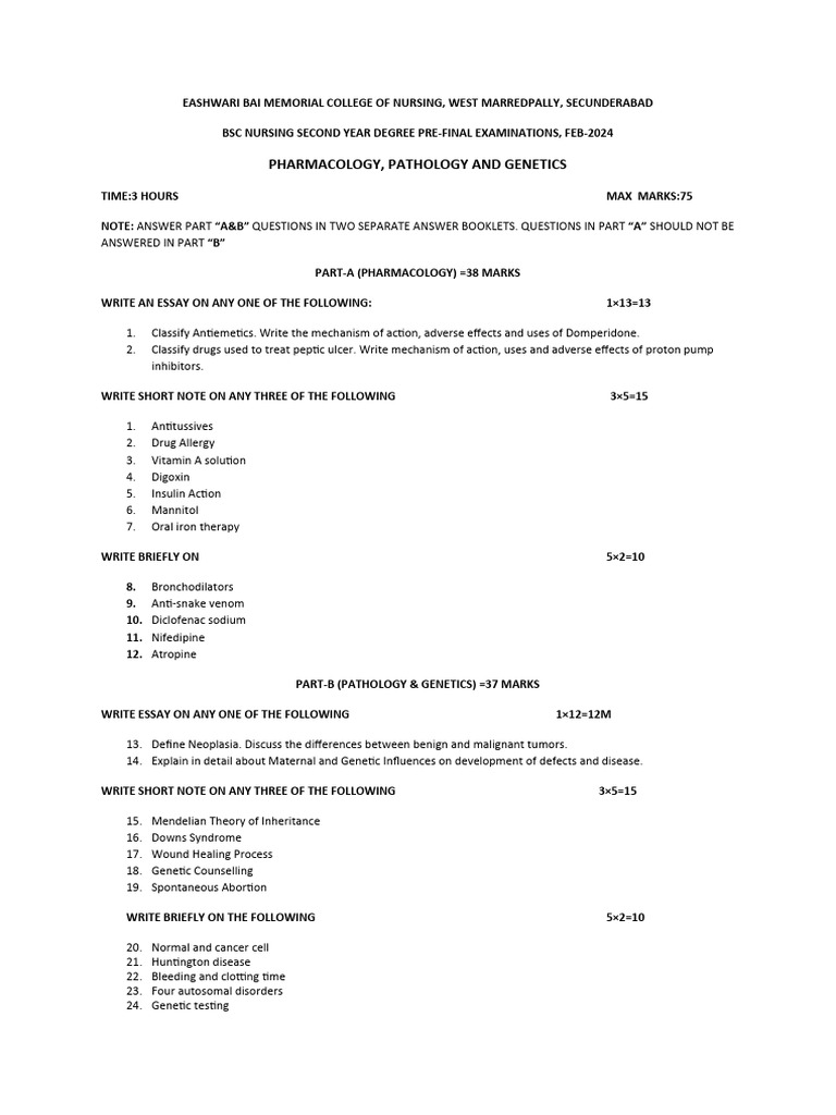 PPG Question Paper | PDF