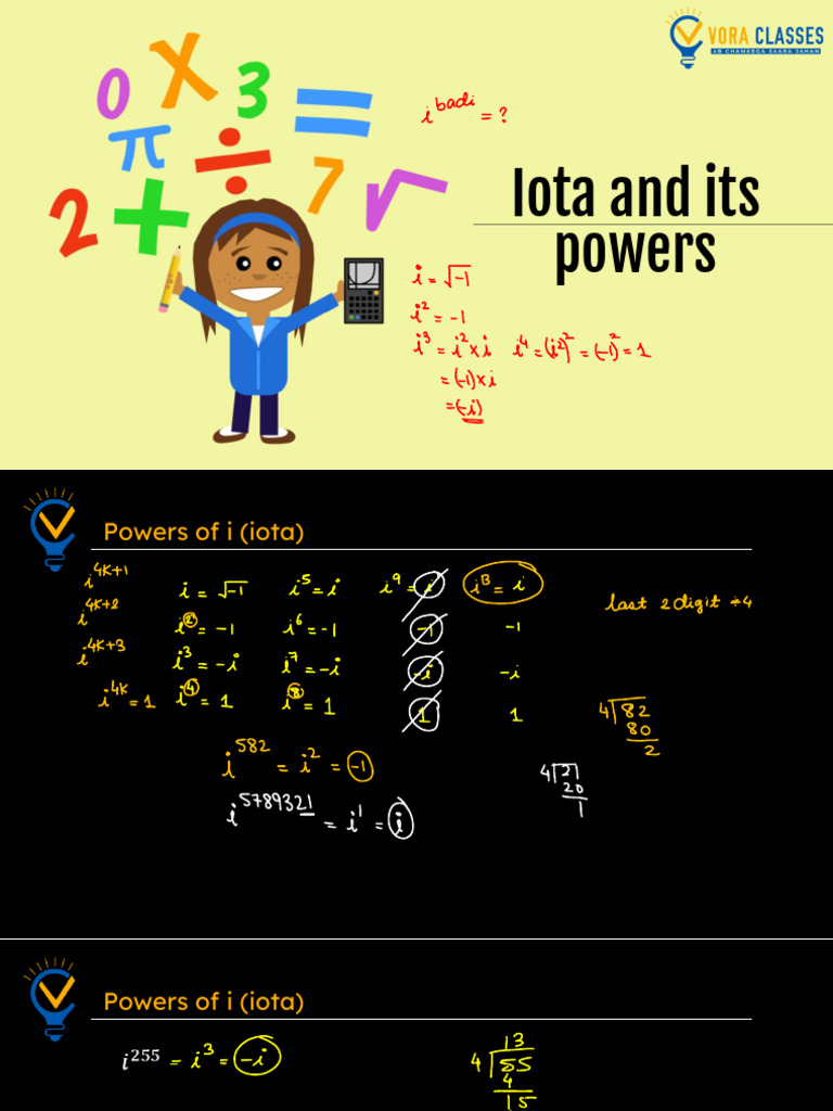 Iota and Its Powers | PDF | Complex Number | Circle