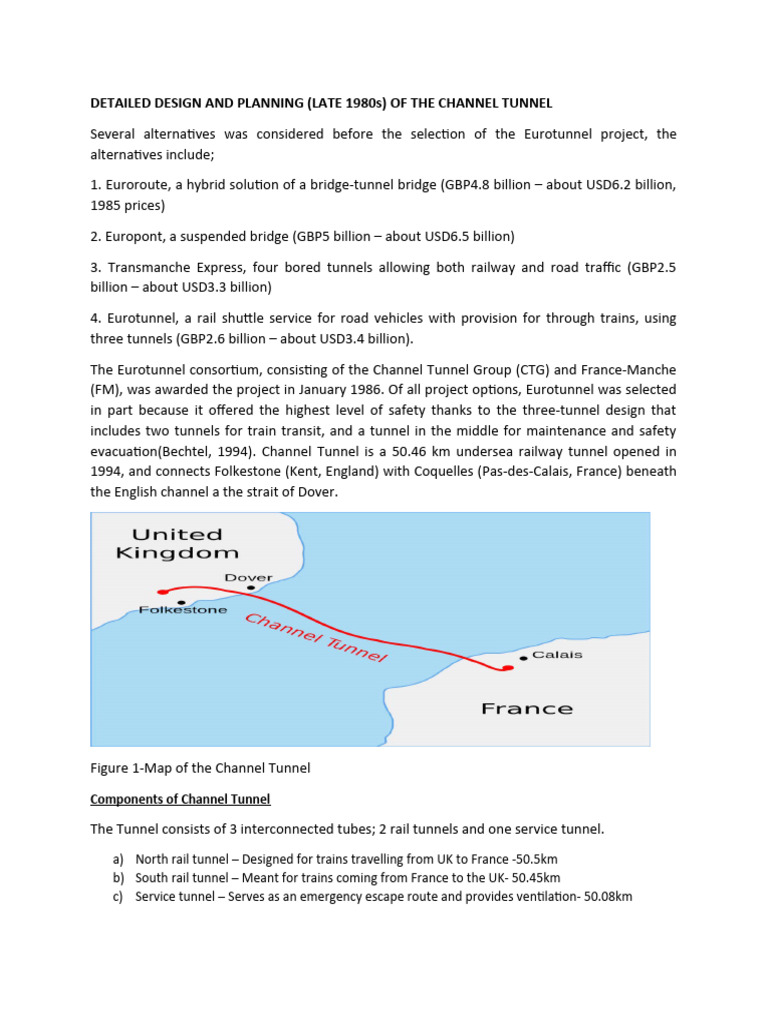 Detailed Design of EuroTunnel | PDF | Tunnel | Project Management