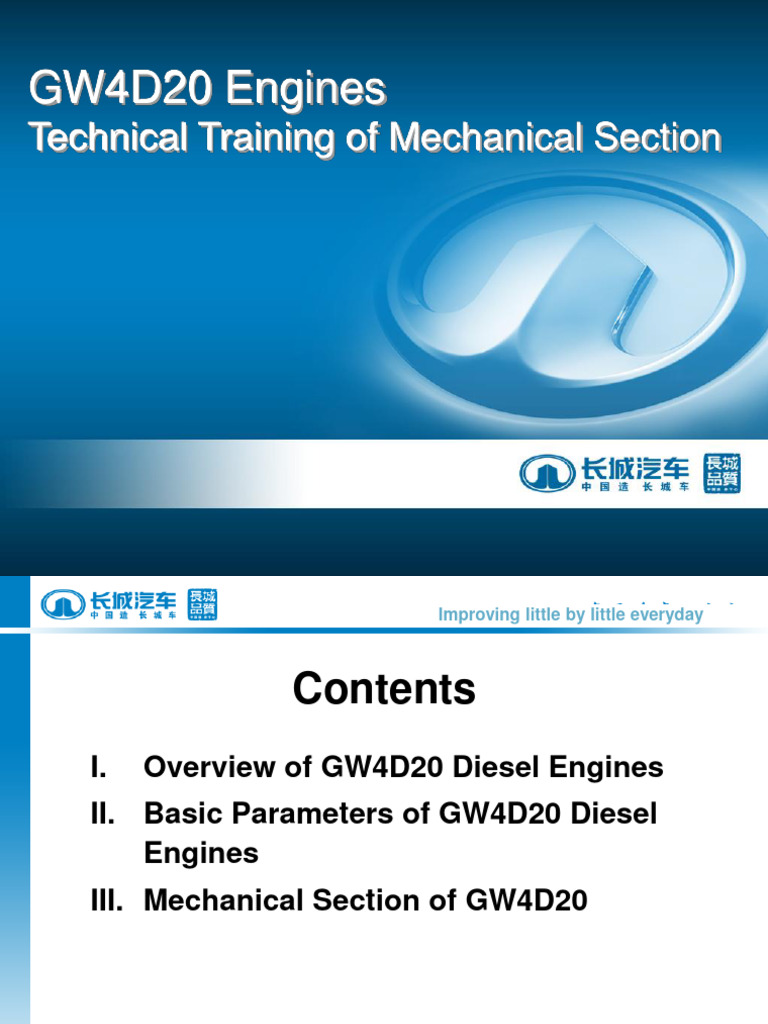 (TM) Great Wall Manual de Motor Great Wall gw4d20 2016 en Ingles | PDF ...