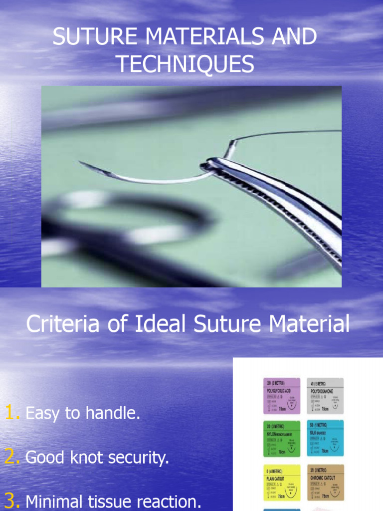 Suture & Instruments | PDF | Surgical Suture