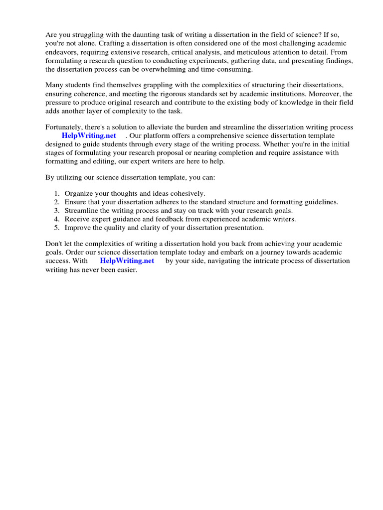 Science Dissertation Template | PDF | Thesis | Science