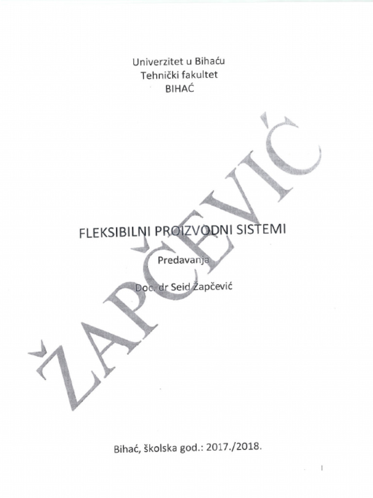 Fleksibilni Proizvodni Sistemi | PDF