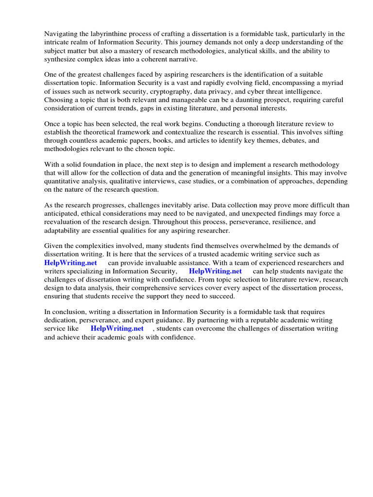 Dissertation Topics Information Security | PDF | Computer Security ...