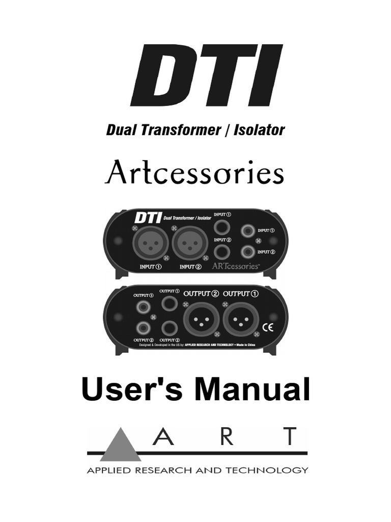 DTI_Manual_A6_V1.4 | PDF | Electromagnetism | Electrical Engineering