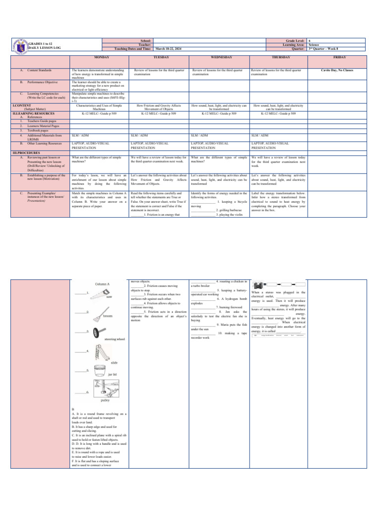 Science-6-Week-8 | PDF | Friction | Force