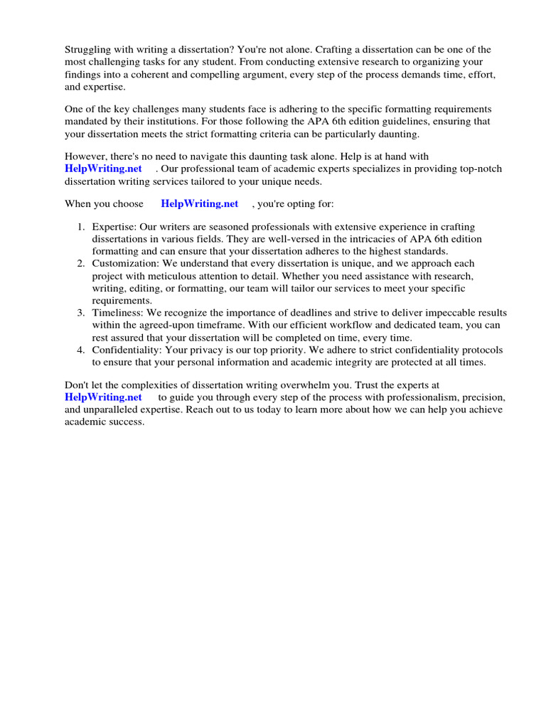 Dissertation Template Apa 6th Edition | PDF | Apa Style | Citation