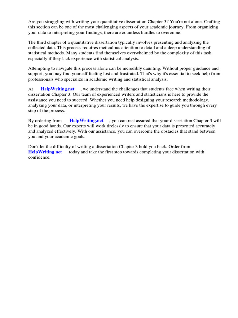 Quantitative Dissertation Chapter 3 | PDF | Methodology | Quantitative ...