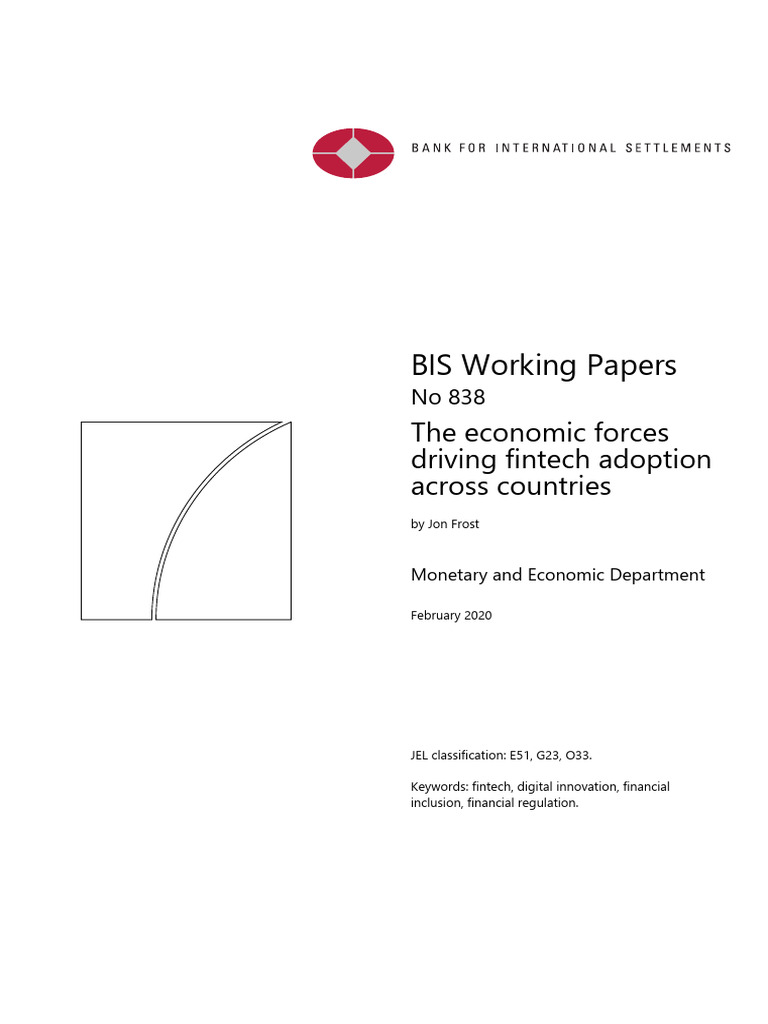 BIS-The Economic Forces Driving Fintech Adoption | PDF | Credit ...