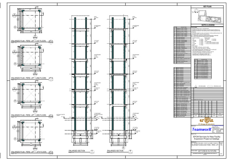 4217 CSD S 1a 1413 Ra Enlarged Plans & Sections Pers. Lift 1 | PDF ...