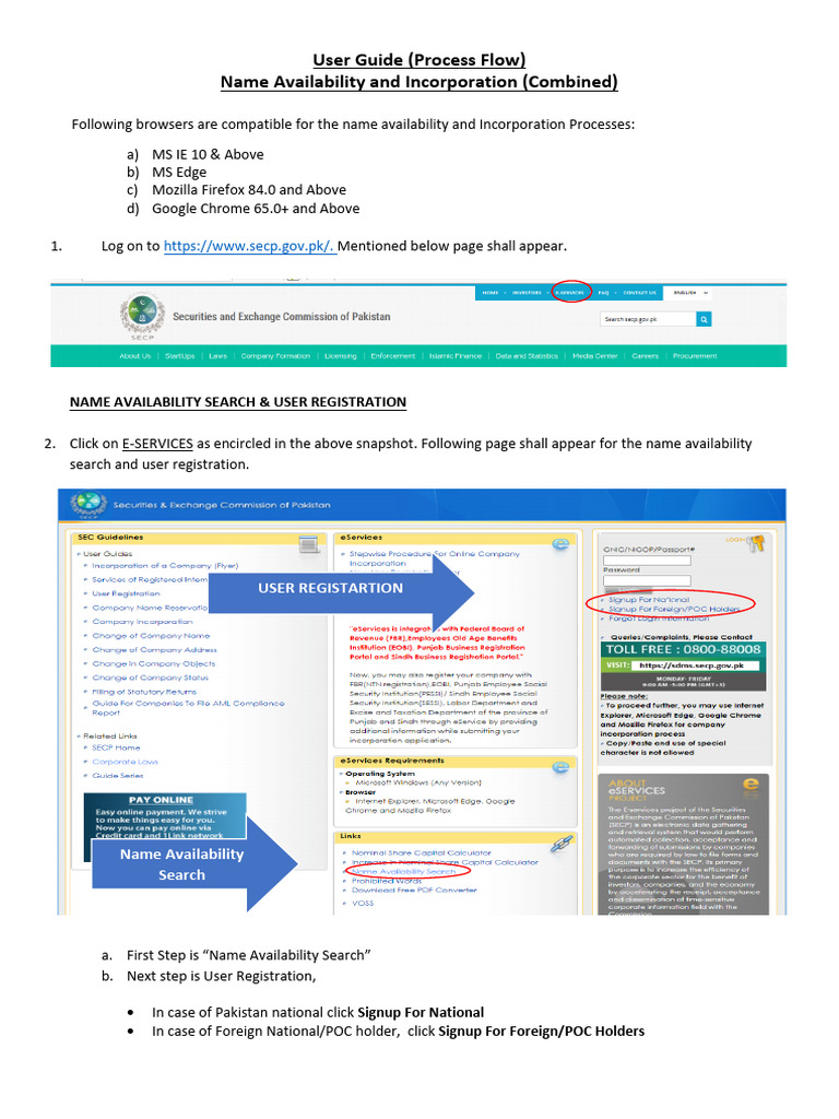Guide For Combined Incorporation Process | PDF | Cyberspace | World Wide Web