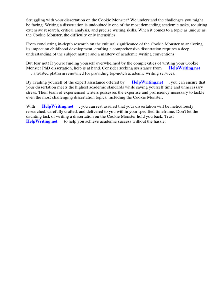Cookie Monster PHD Dissertation | PDF | Thesis | Http Cookie