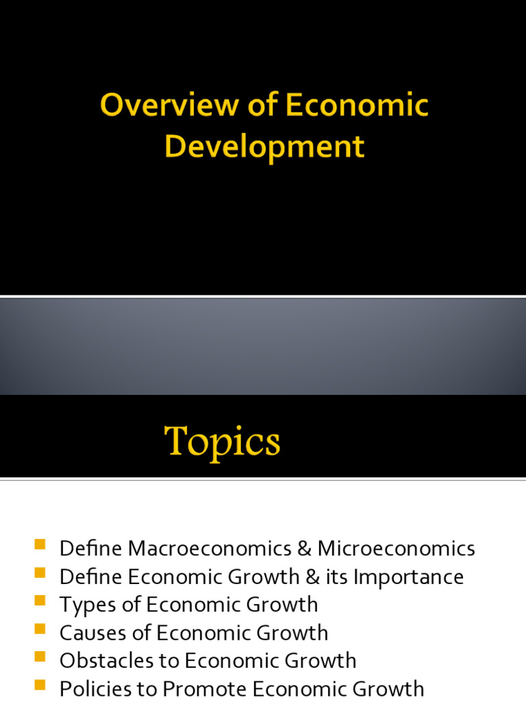 Overview of Economic Development | PDF | Economic Growth | Economics