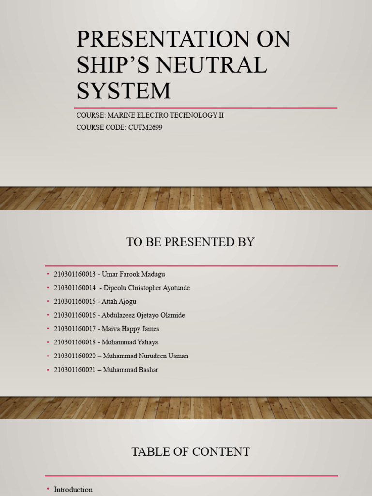 Ship's Neutral System Overview | PDF | Building Engineering | Electricity