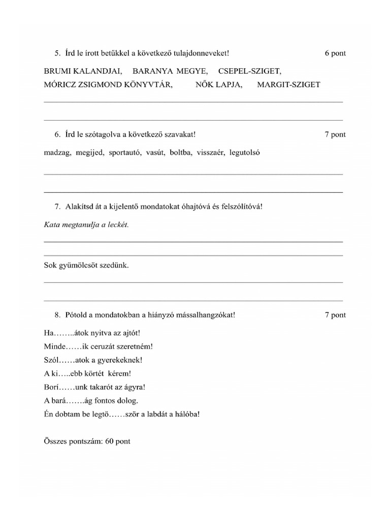 Nyelvtan 2 | PDF