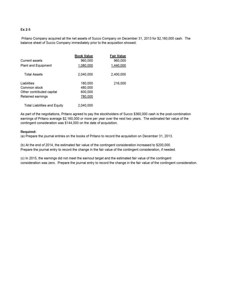 Ex 2 5 | PDF | Book Value | Equity (Finance)