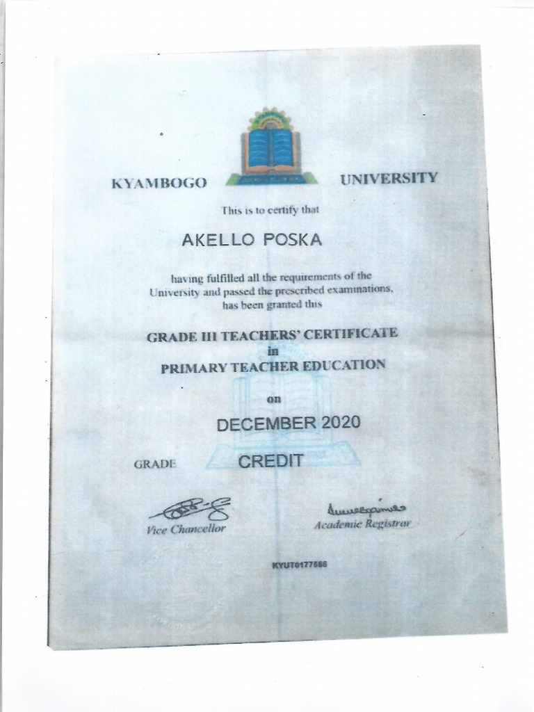 Grade III Teachers' Certificate | PDF