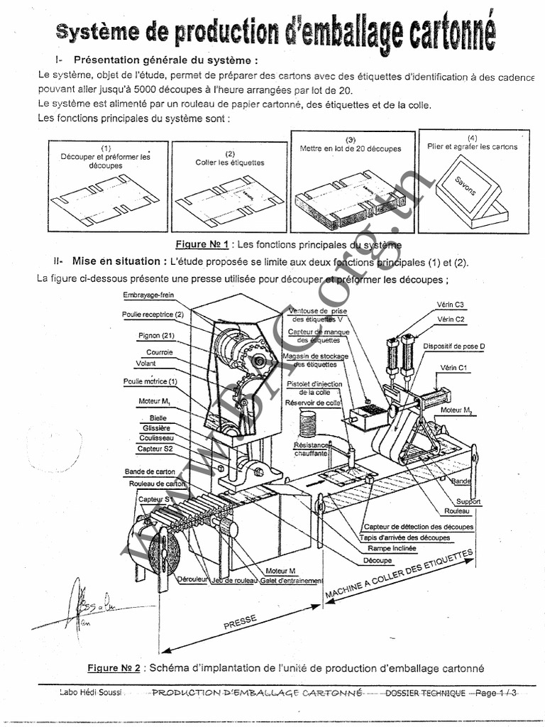 Système de Production d'Emballage Cartonné | PDF | Embrayage | Frein