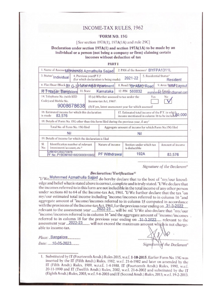 Income-Tax Rules, 1962 | PDF