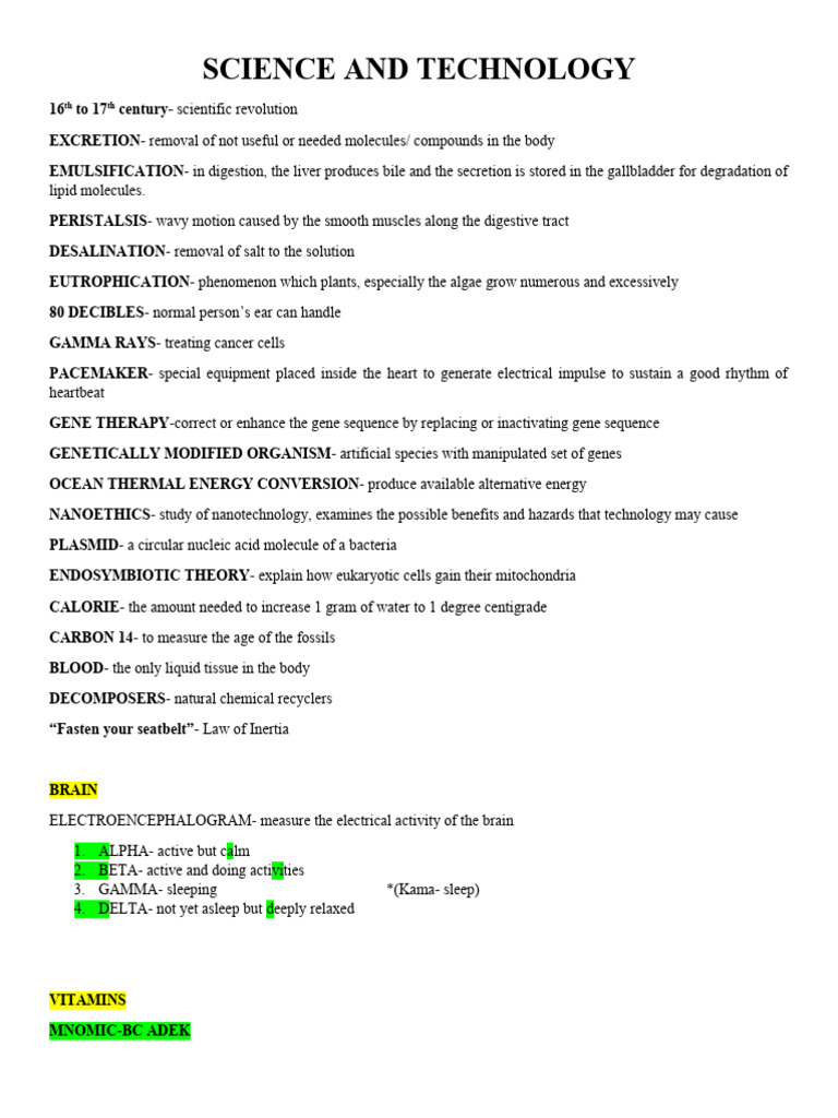 GENED. SCIENCE AND TECHNOLOGY | PDF | Cell (Biology) | Nucleotides