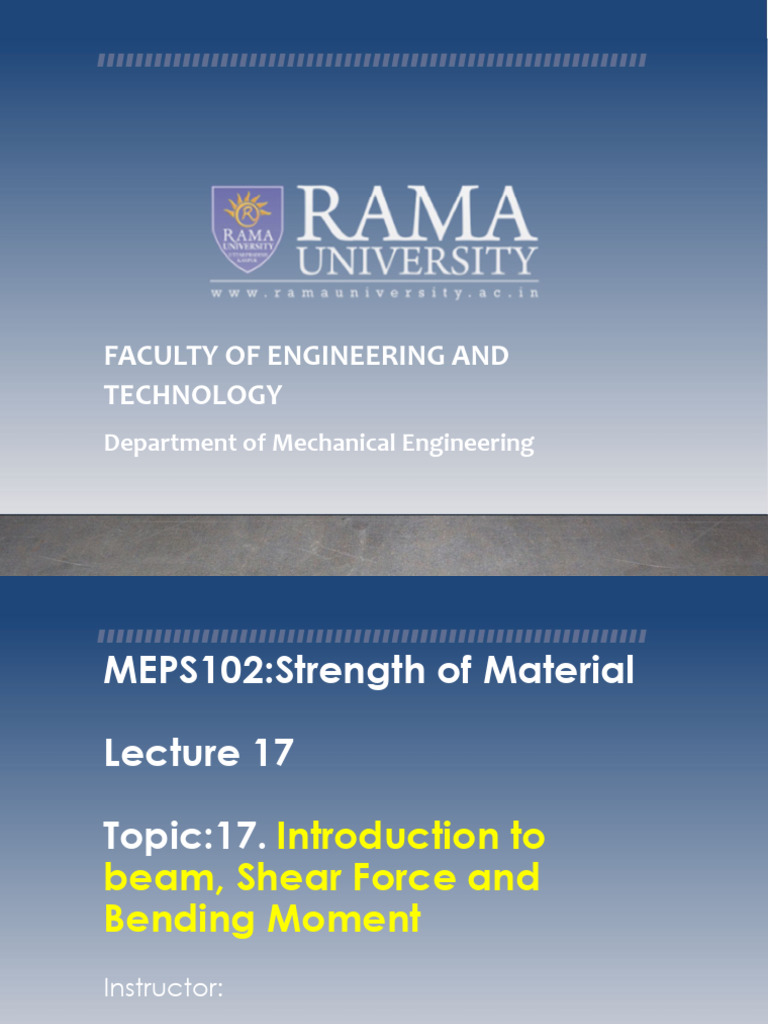 lecture-17 | PDF | Bending | Stress (Mechanics)