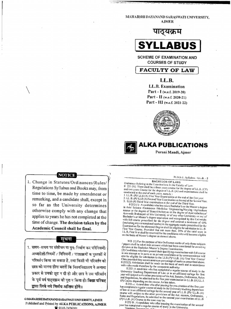 863 - LLB Pt. I, II, III | PDF