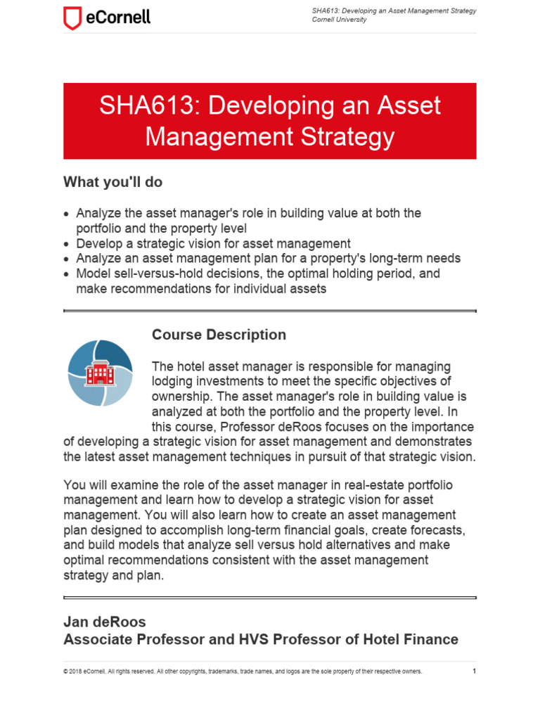 Developing An Asset Management Strategy | PDF | Diversification ...