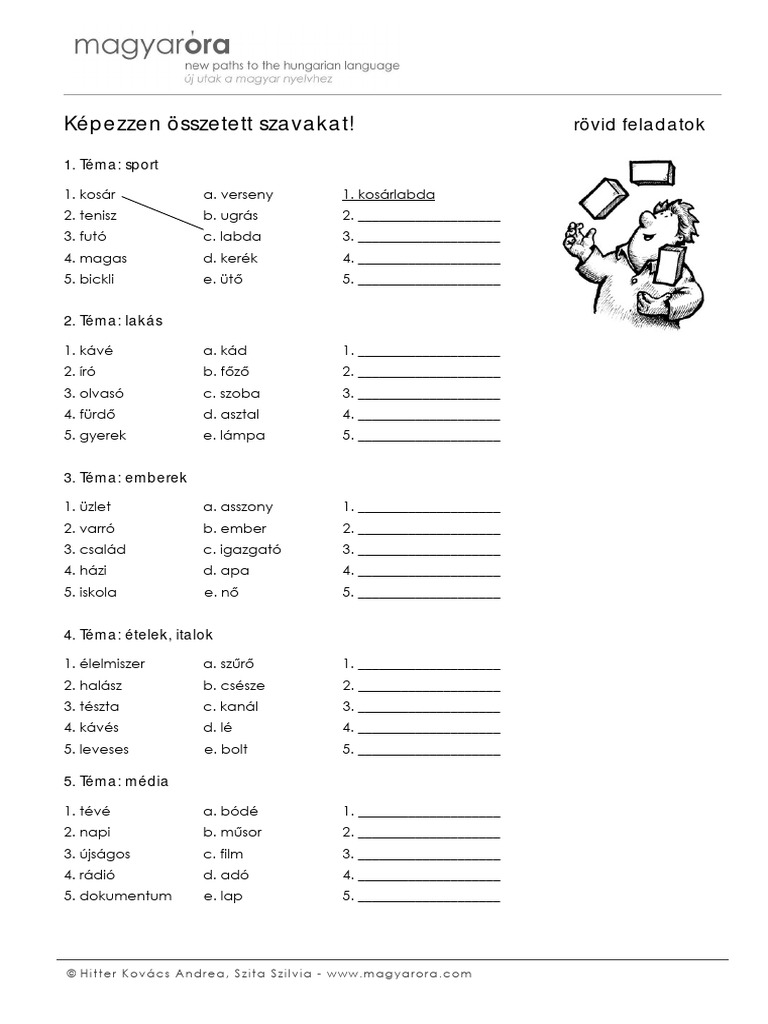 Összetett Szavak Rövid Feladatok - Nyelvtan - 3 | PDF