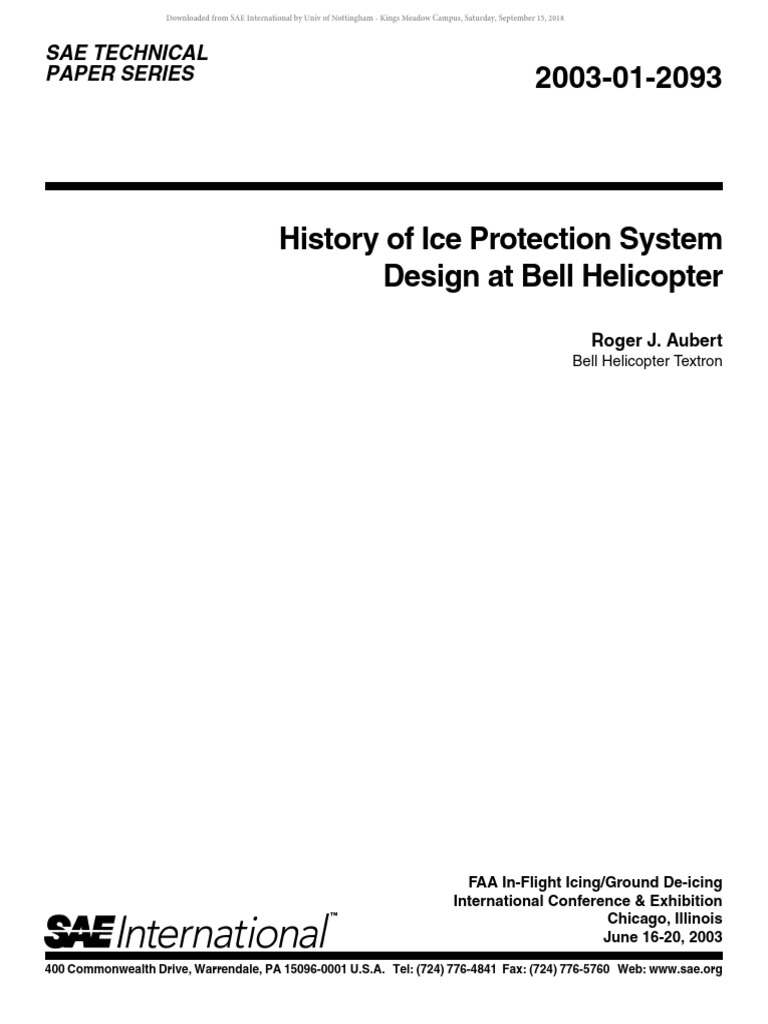 History of Ice Protection System Design at Bell Helicopter | PDF ...
