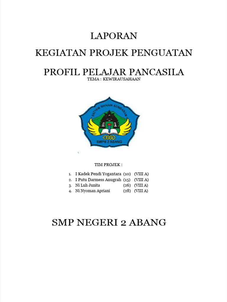Laporan P5 Kewirausahaan Pdf