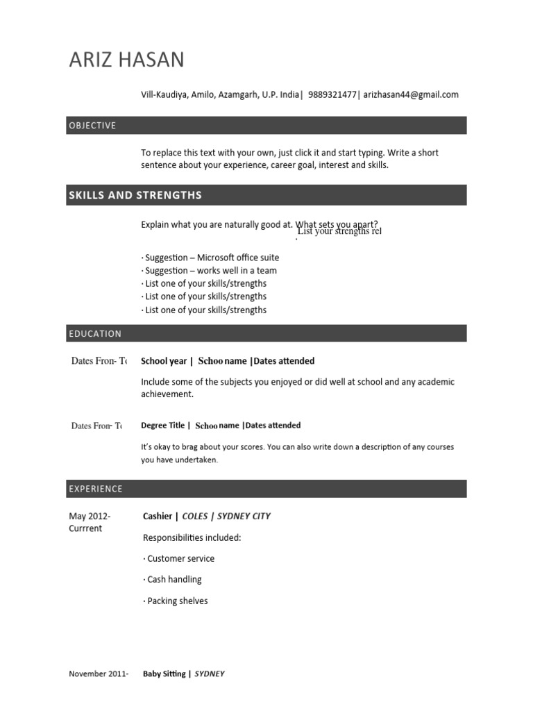 Skillsroad Resume 4 | PDF | Business