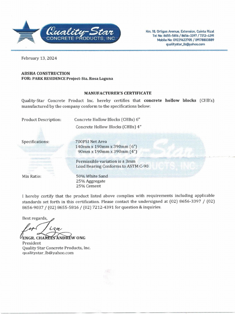 CHB Specs | PDF