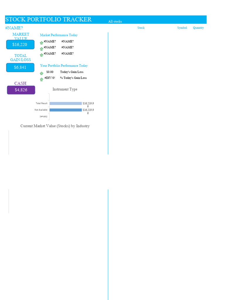 30-Stock-Portfolio-tracker V 1 2 | PDF | Stocks | Dividend
