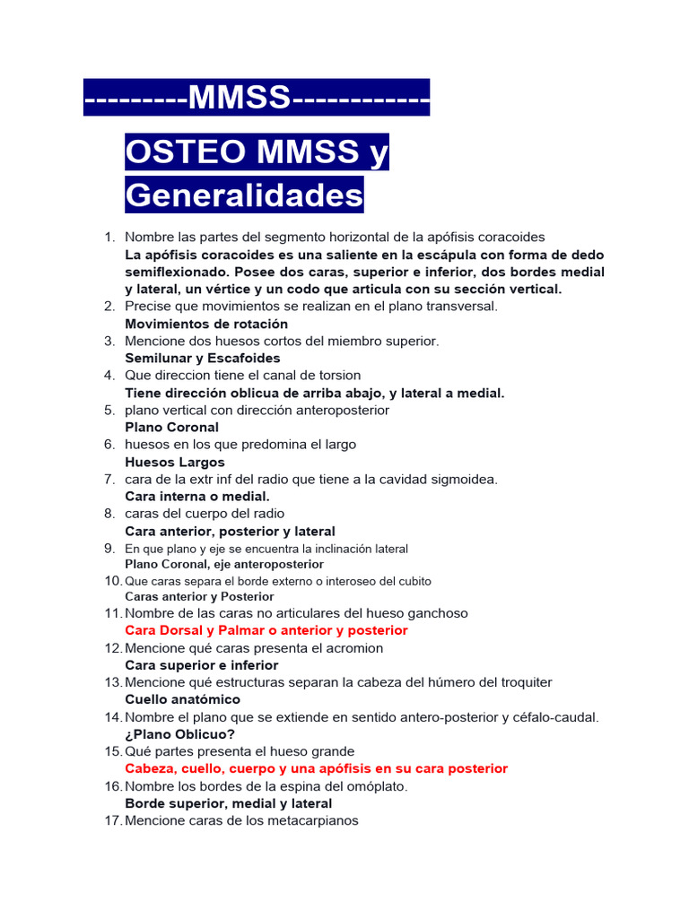 1er Parcial Anato Compilado LIMPIO | PDF | Articulación | Sistema musculoesquelético