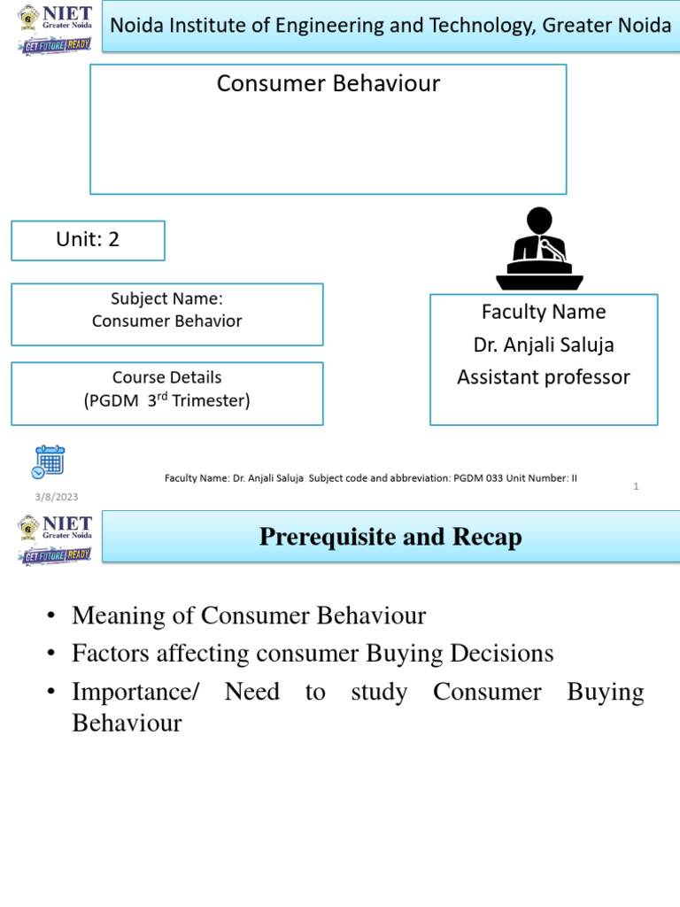 Unit-2 CB | PDF | Behavior | Consumer Behaviour