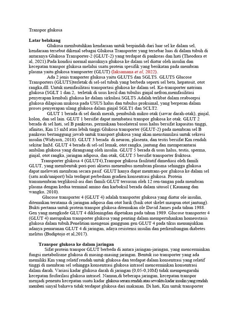 Transpor Glukosa | PDF