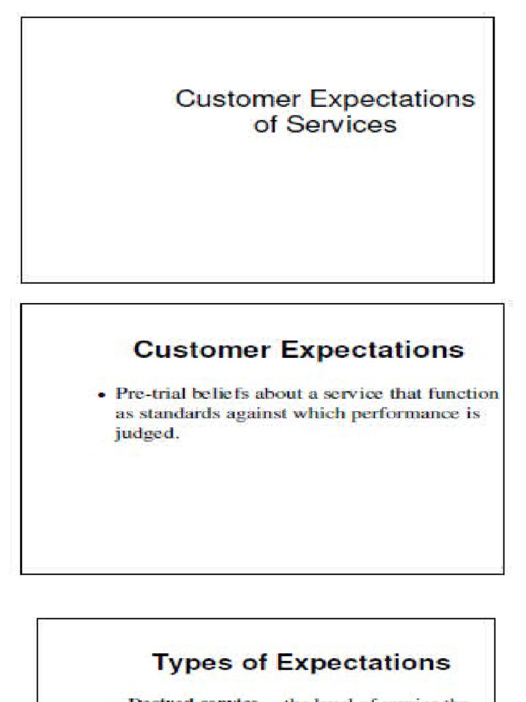 Customer Expectation | PDF