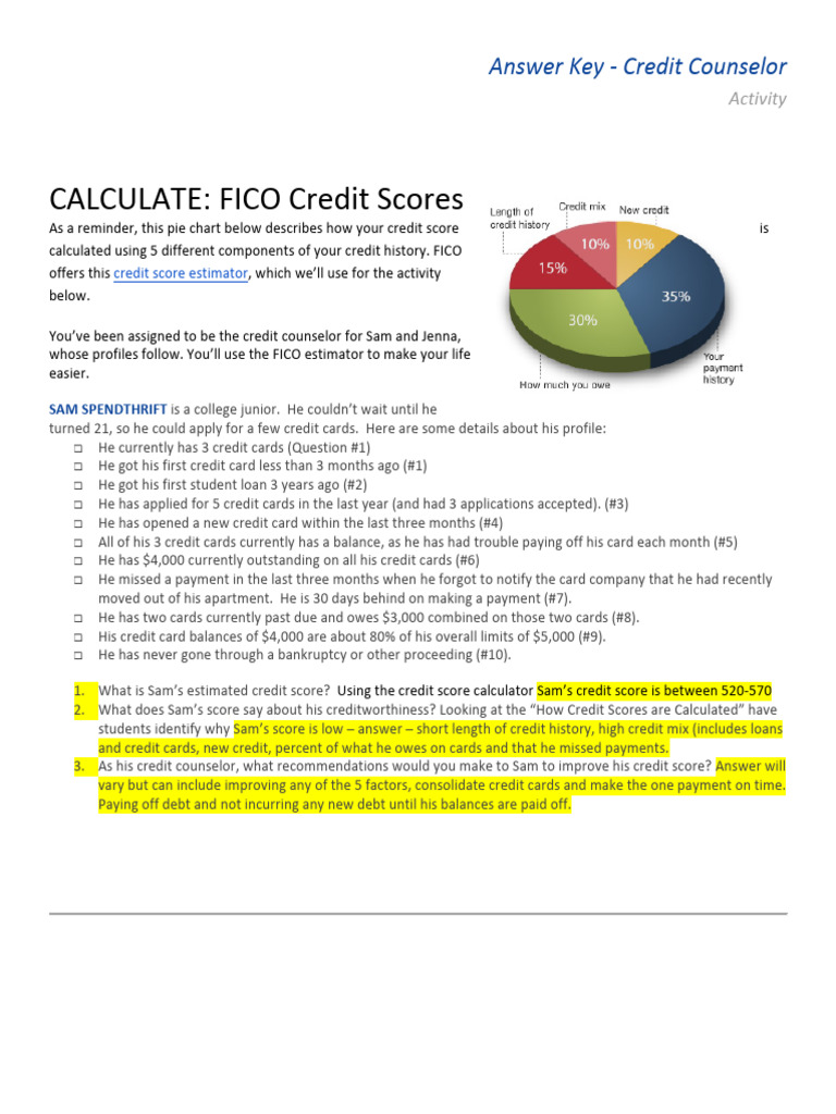 Teacher Answer Key | PDF | Credit Card | Credit