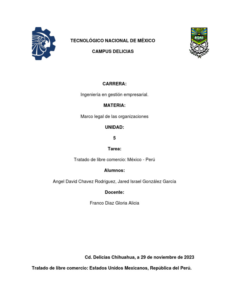 TLC México Perú | PDF | México | Perú