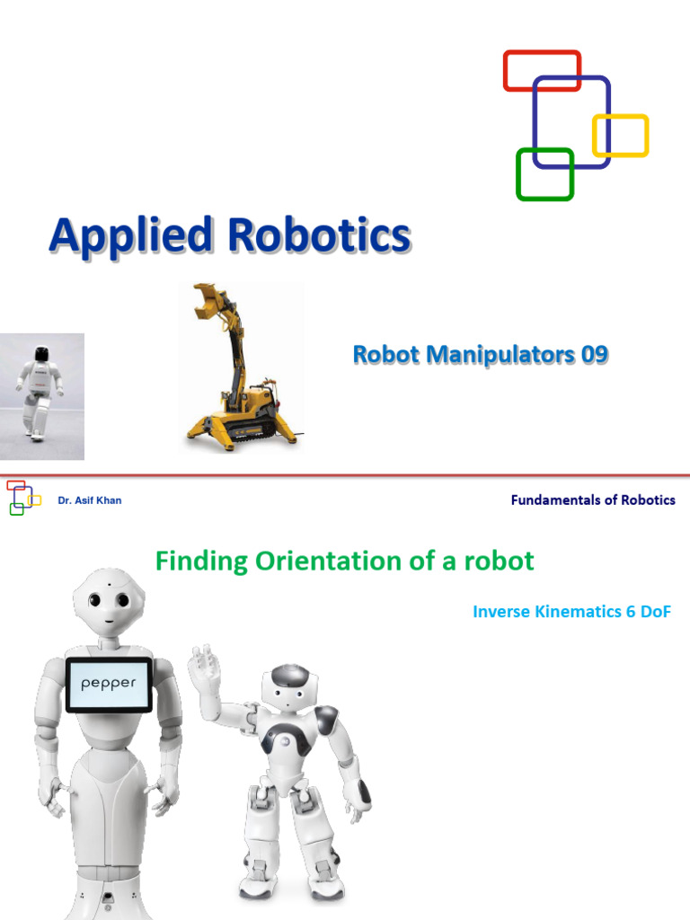 Applied Robotics 09 | PDF | Matrix (Mathematics) | Kinematics Applied Robotics 09 | PDF | Matrix (Mathematics) | Kinematics
