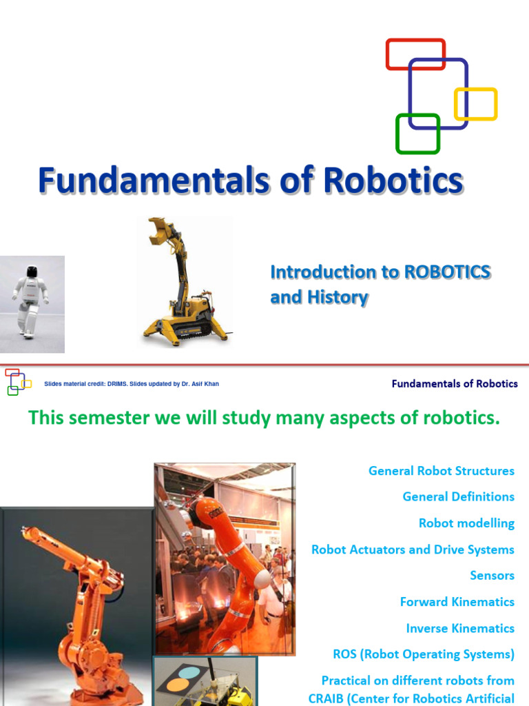 Fundamentals Of Robotics 01 Pdf Robot Robotics 
