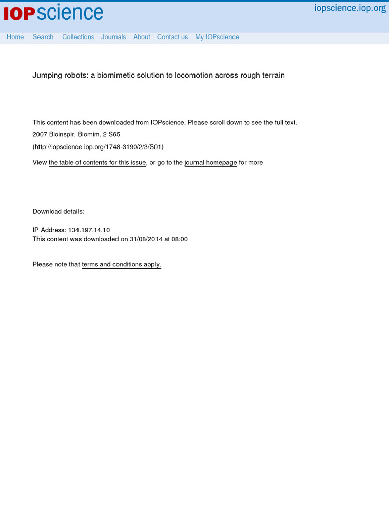 5 - Jumping Robots A Biomimetic Solution To Locomotion Across Rough ...