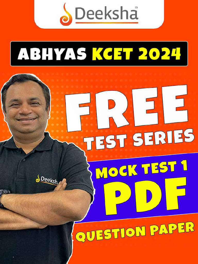 Abhyas KCET 2024 Mock Test 1 Question Paper | PDF | Ammonia | Acid