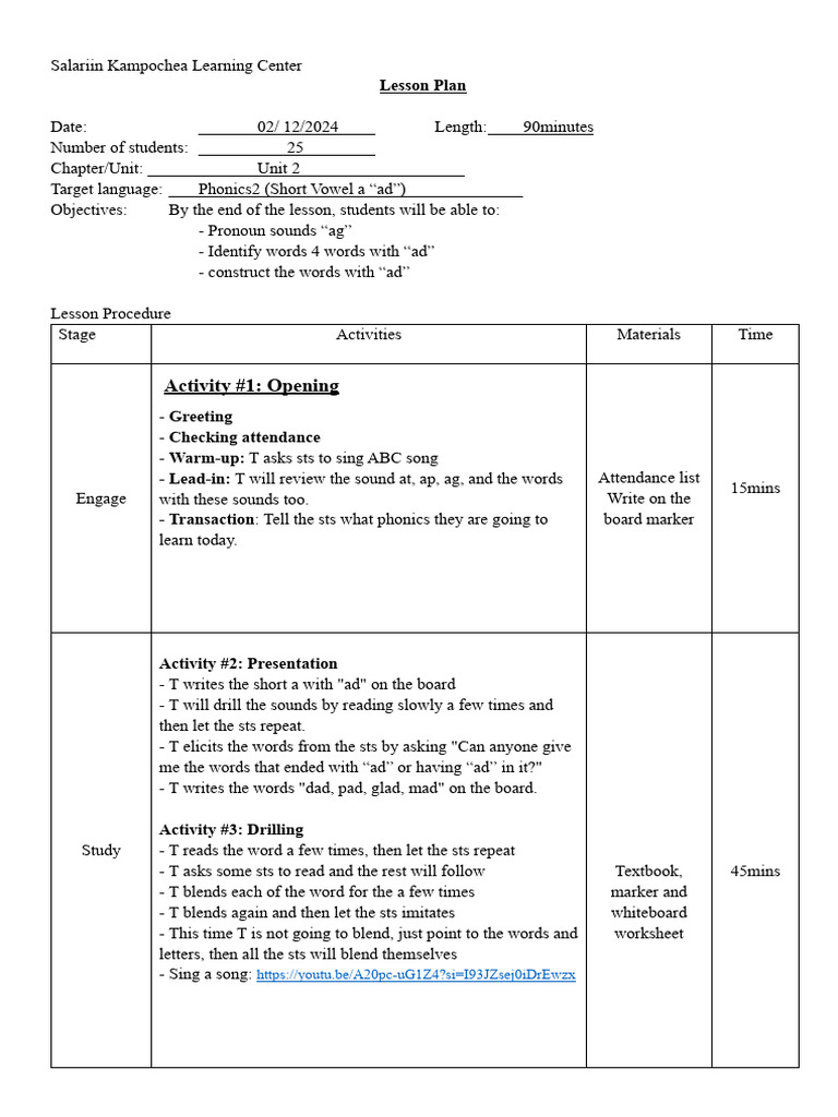 Ad Lesson Plan1 | PDF | Human Communication | Languages