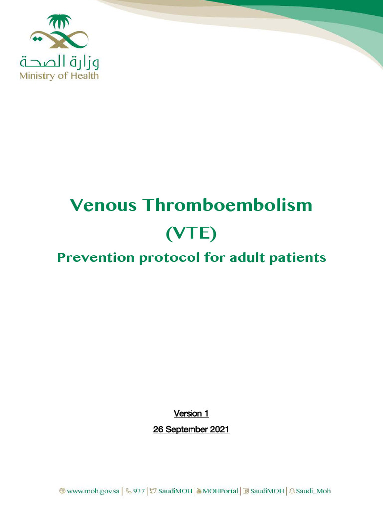 VTE-Prophylaxis-Protocol - MOH | PDF | Thrombosis | Pregnancy