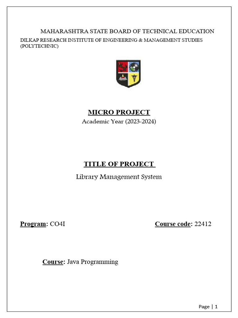Java Microproject | Download Free PDF | Libraries | User (Computing)