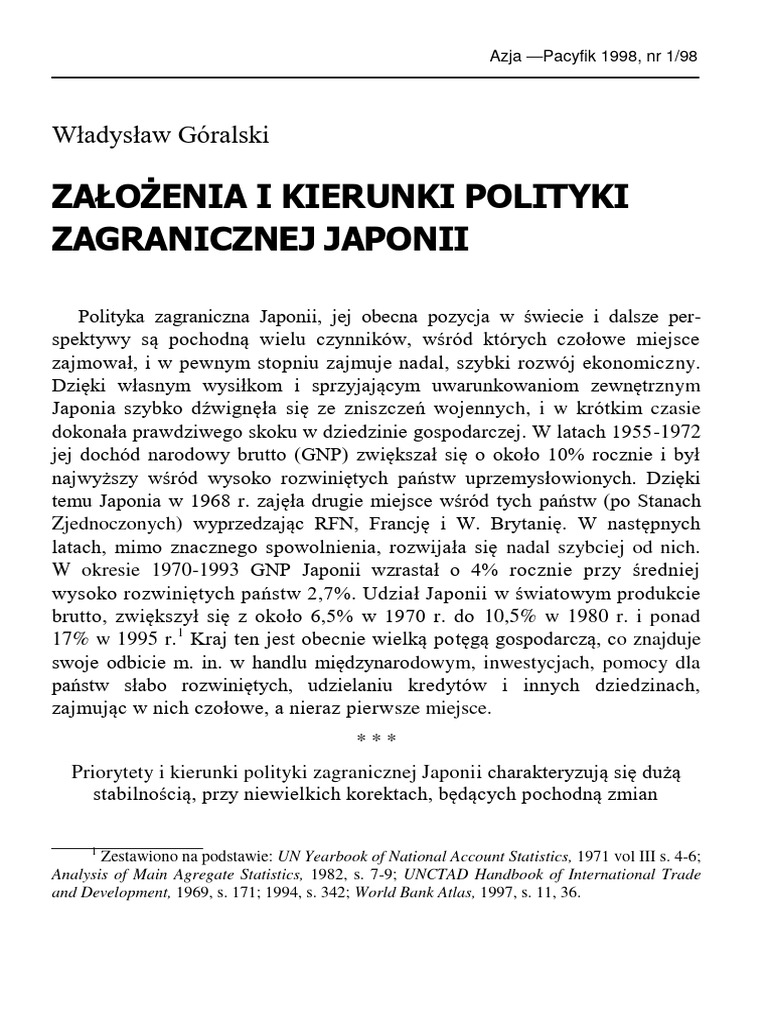 Założenia I Kierunki Polityki Zagra | PDF
